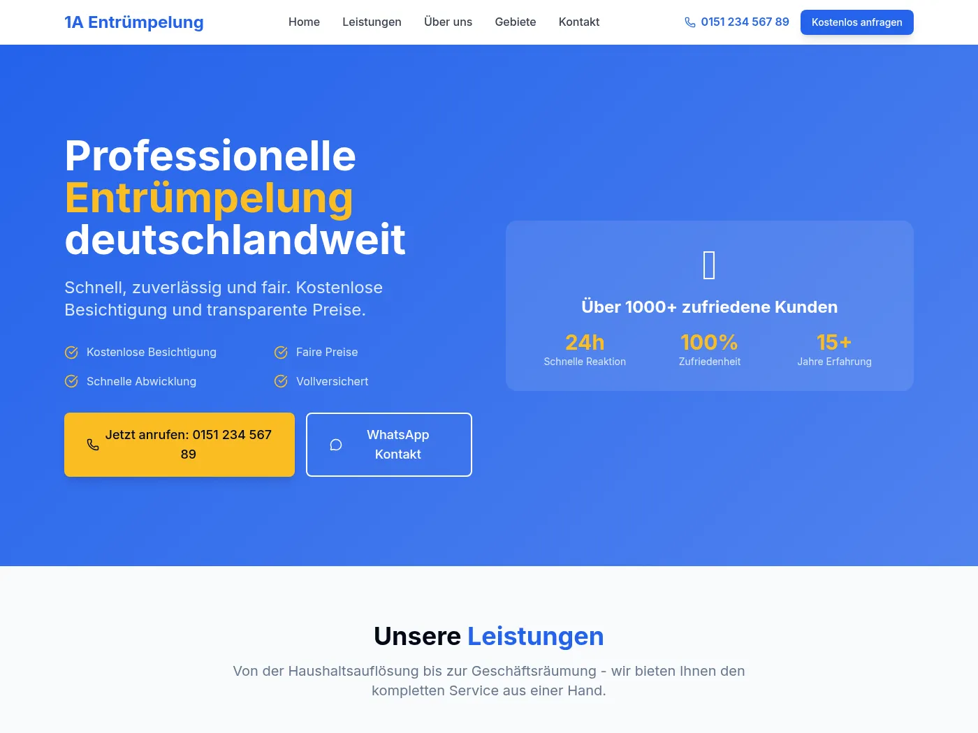 1A Entrümpelung Web Platform