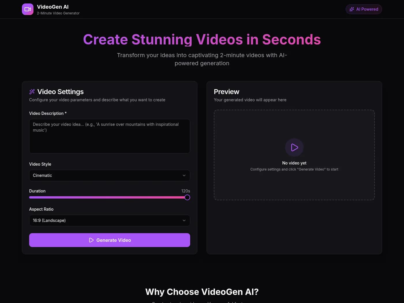 2-Minute Video Generator