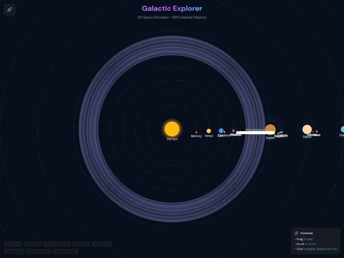 Galactic Explorer: 2D Space Simulator