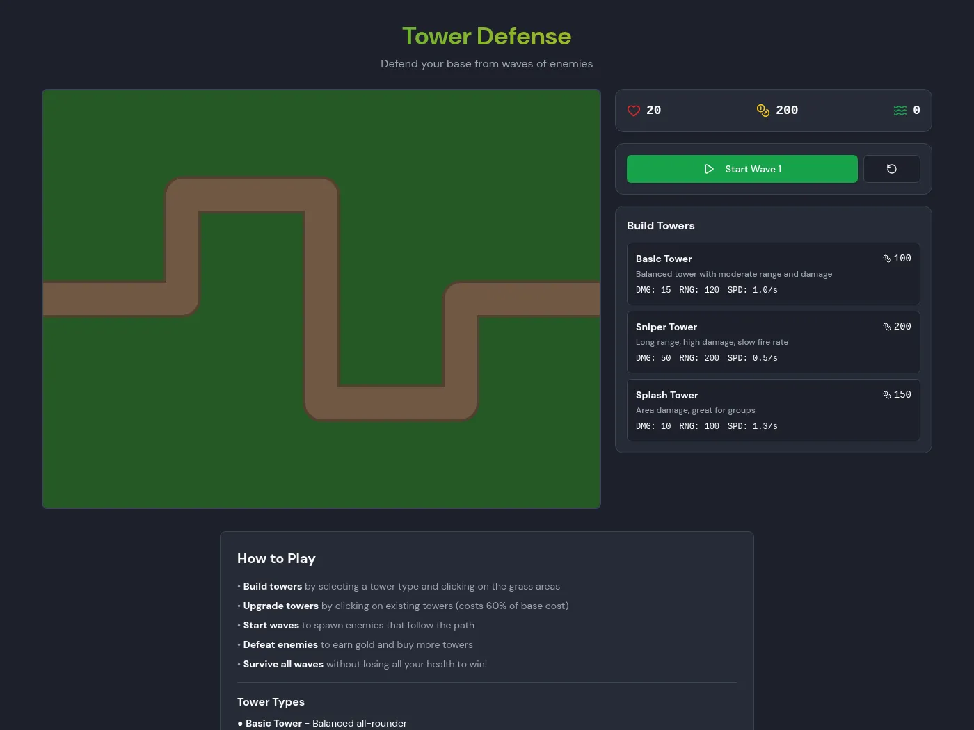 2D Tower Defense Game