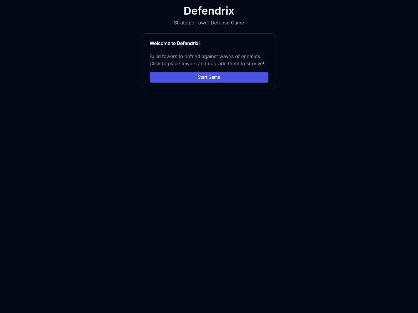 Defendrix: 2D Tower Defense Game