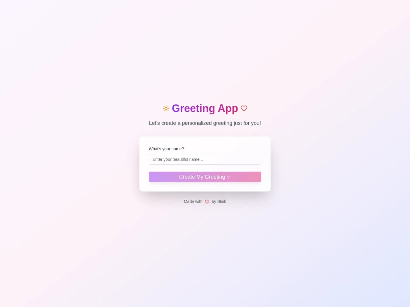 Simple Greeting App