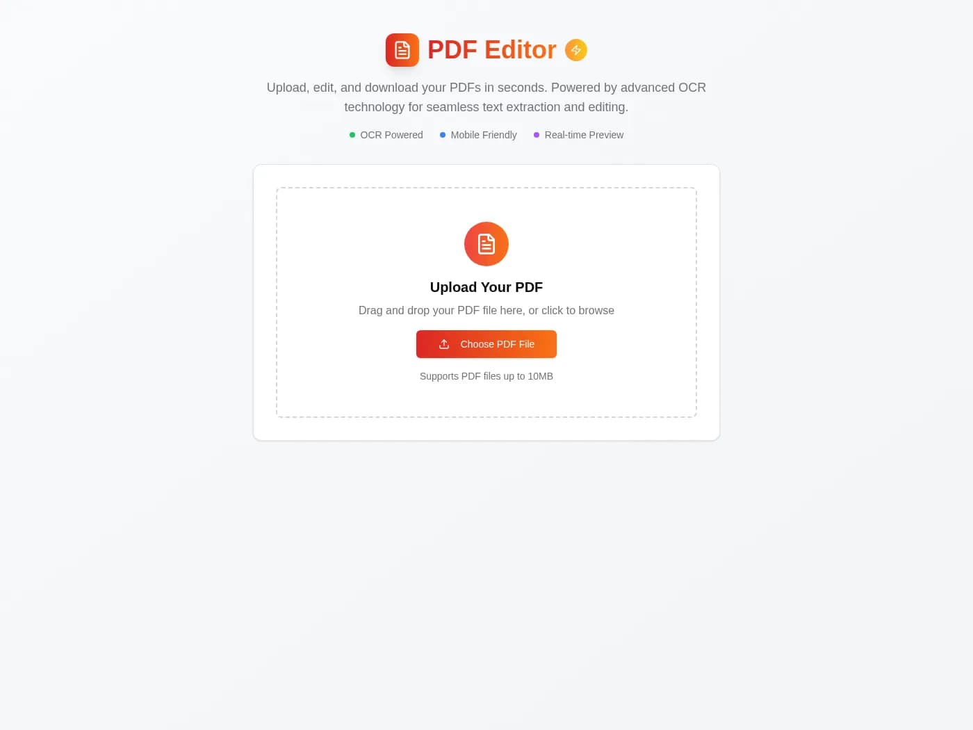 One-Button PDF Editor