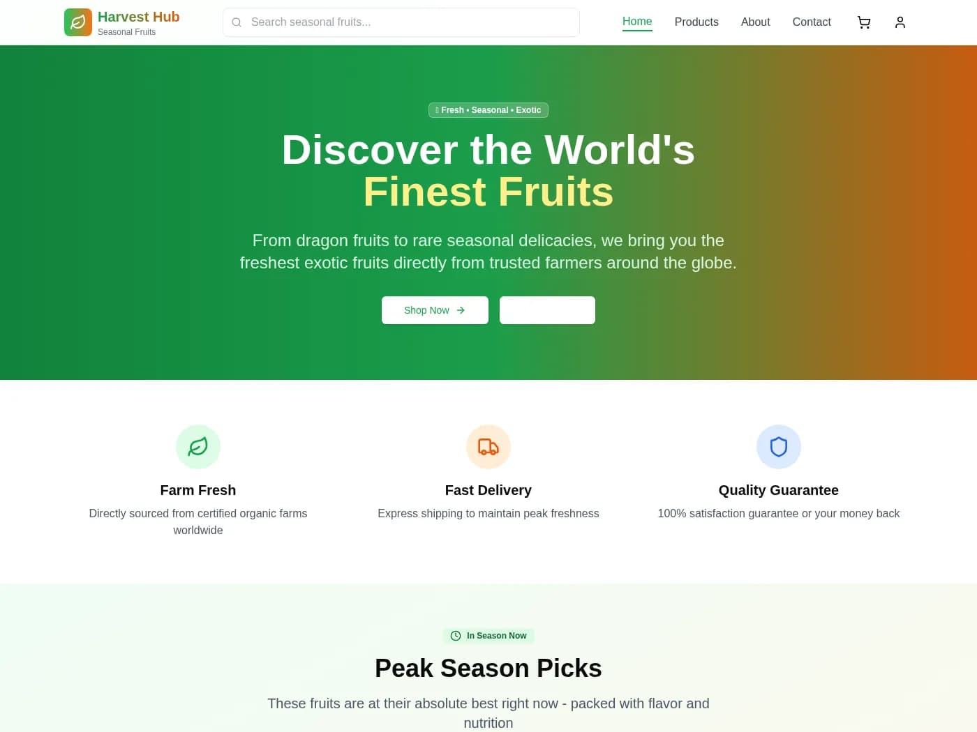 Seasonal Harvest Hub - Multi-Vendor Marketplace