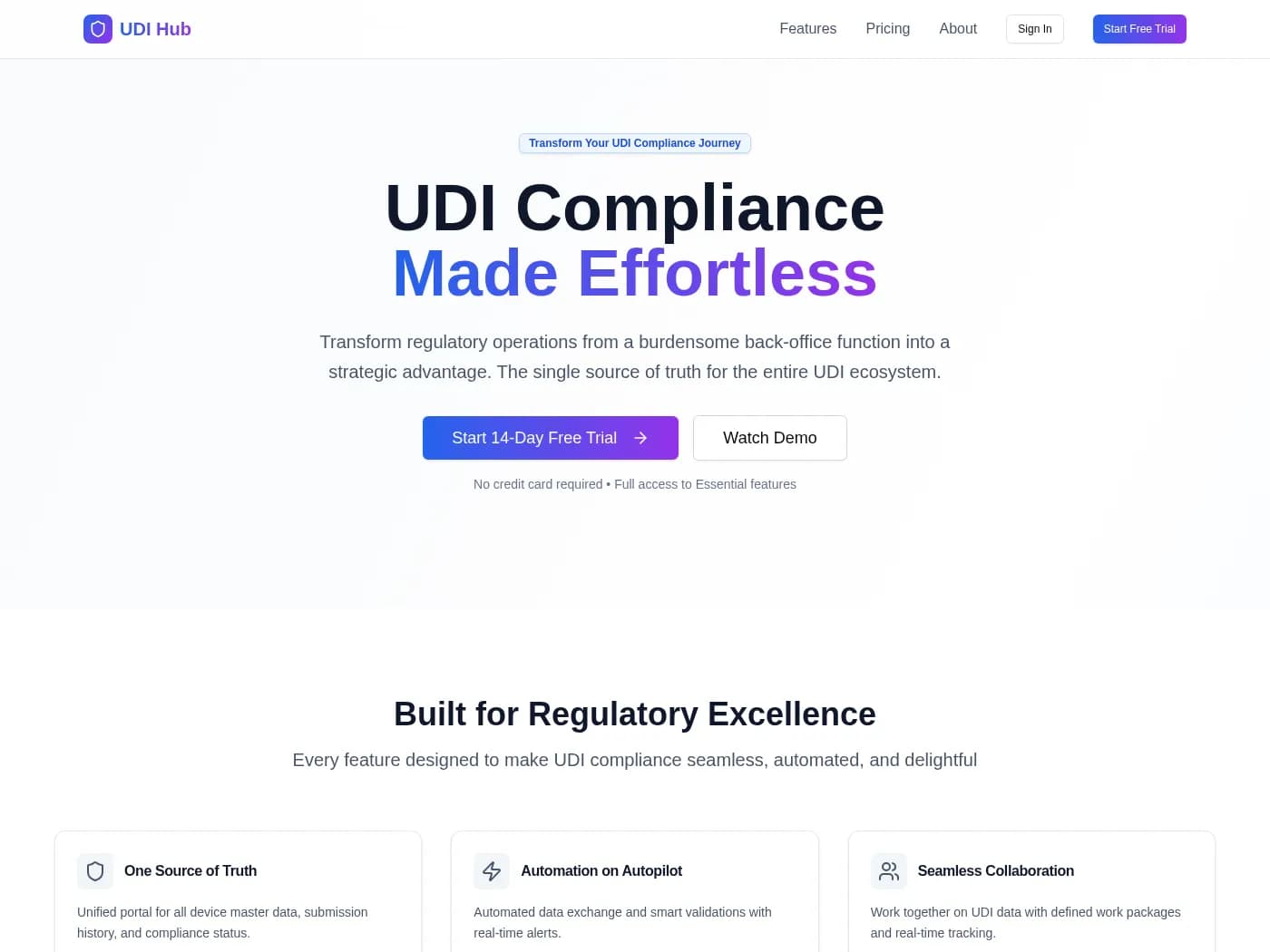 UDI Hub SaaS