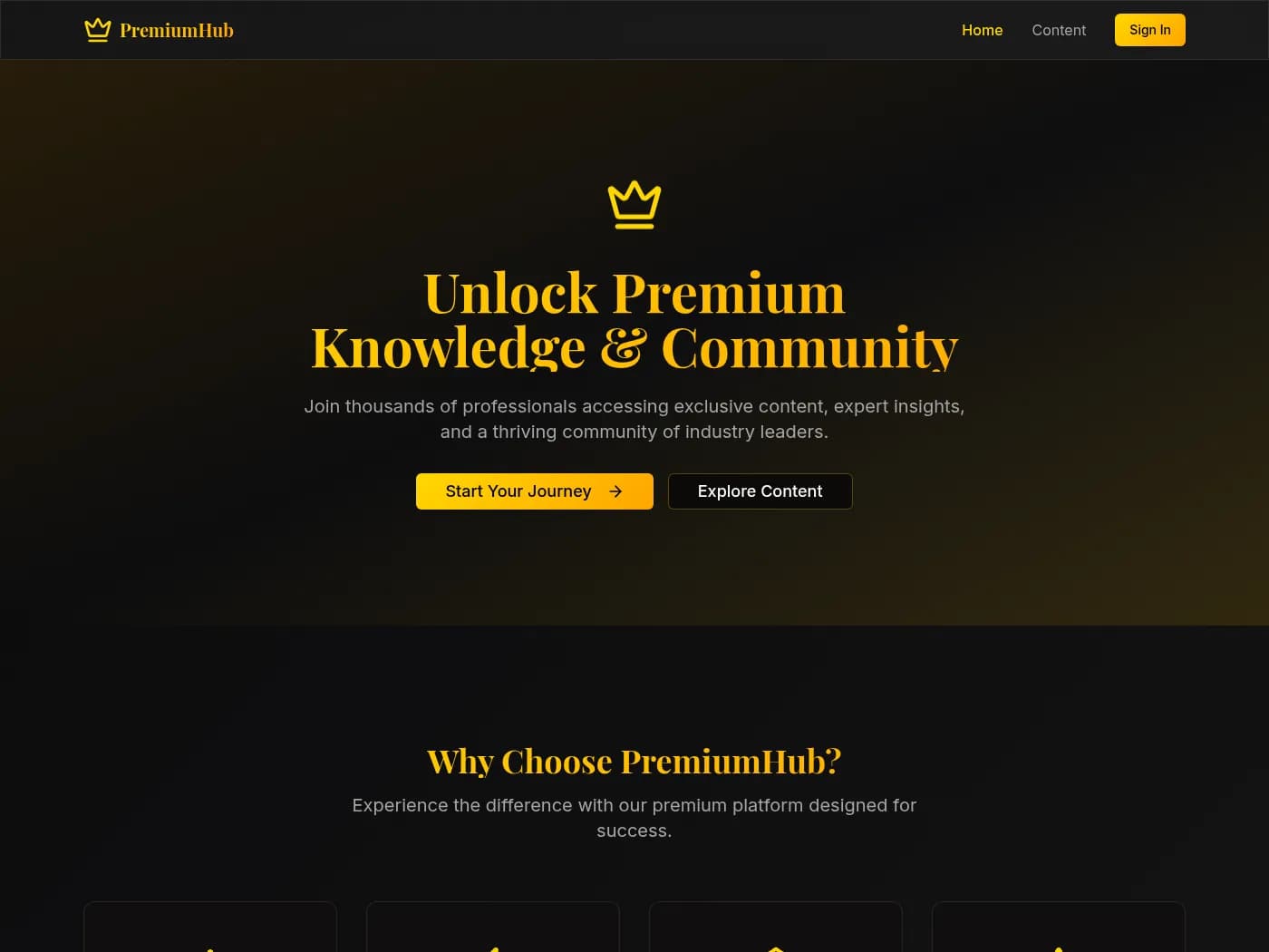 Premium Membership Website with Tiered Access