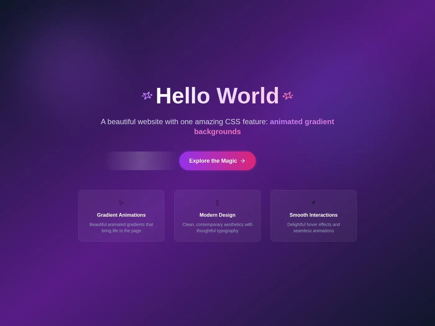 Simple Website with One CSS Feature