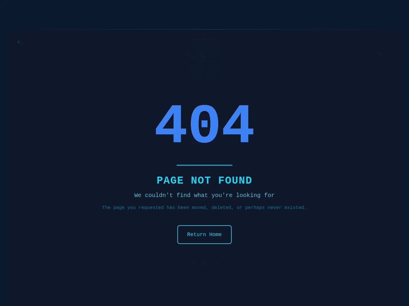 Neon 404 Page