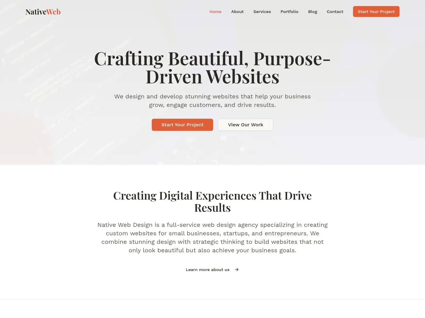 Native Web Design Agency Website
