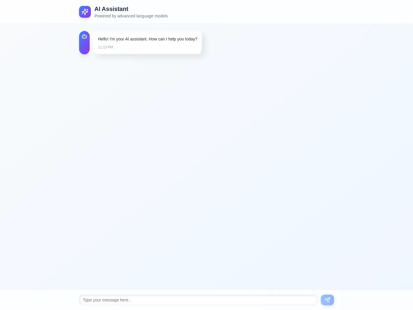 Neomorphic ChatGPT-style AI Assistant