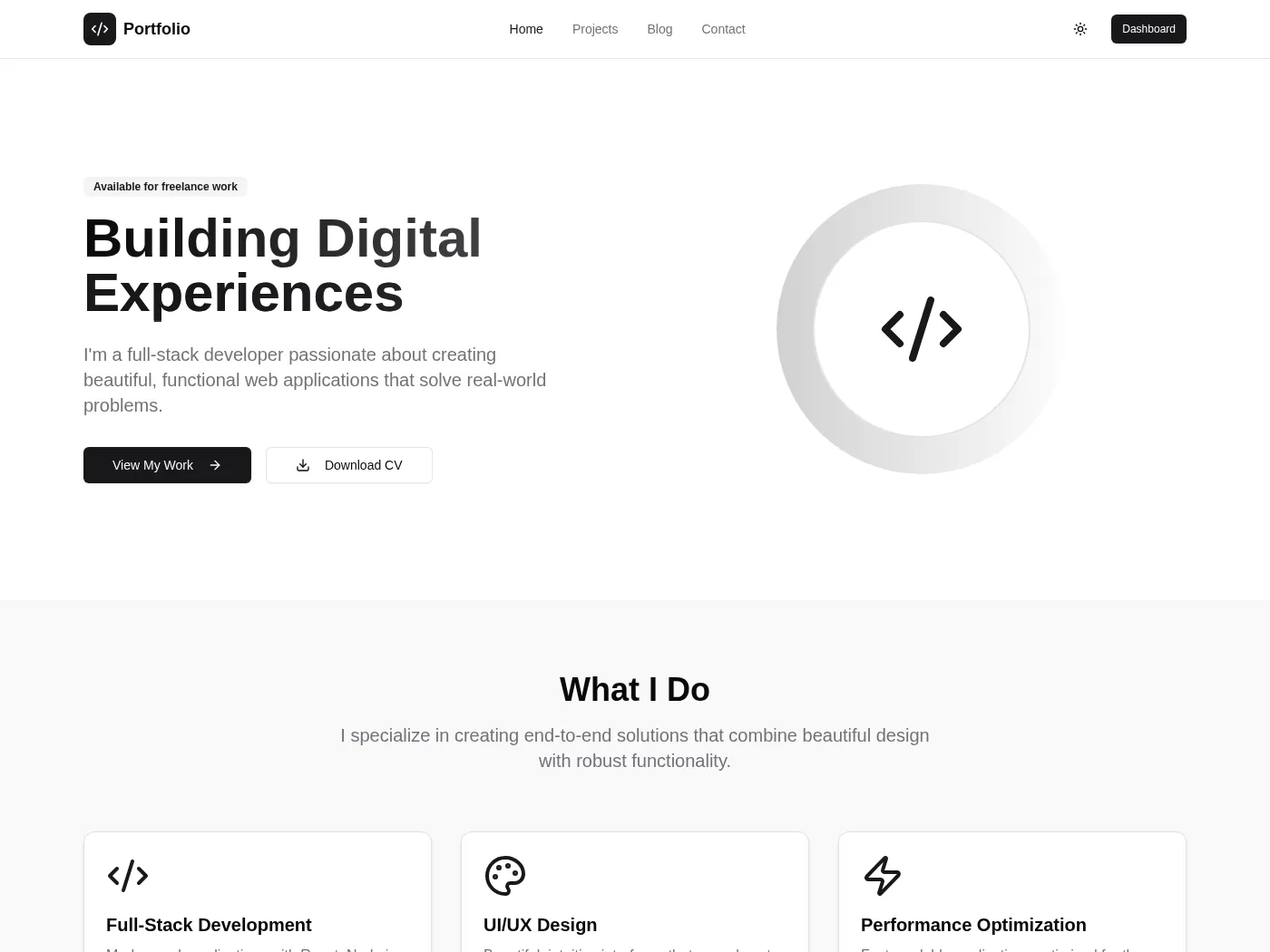 Full-Stack Portfolio and Blog CMS