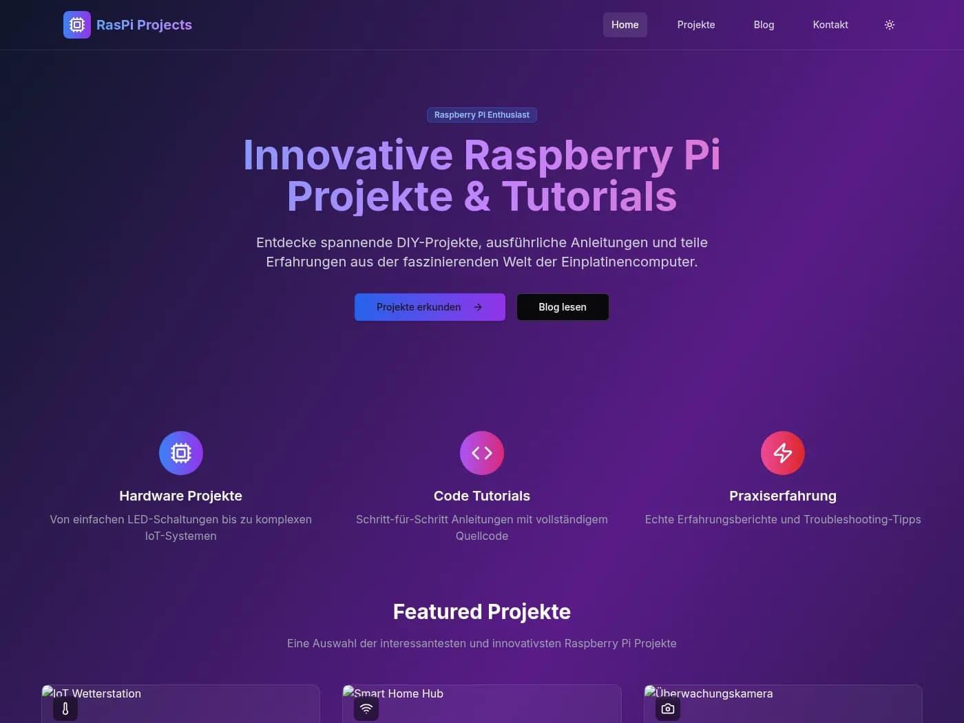 Raspberry Pi Project Website