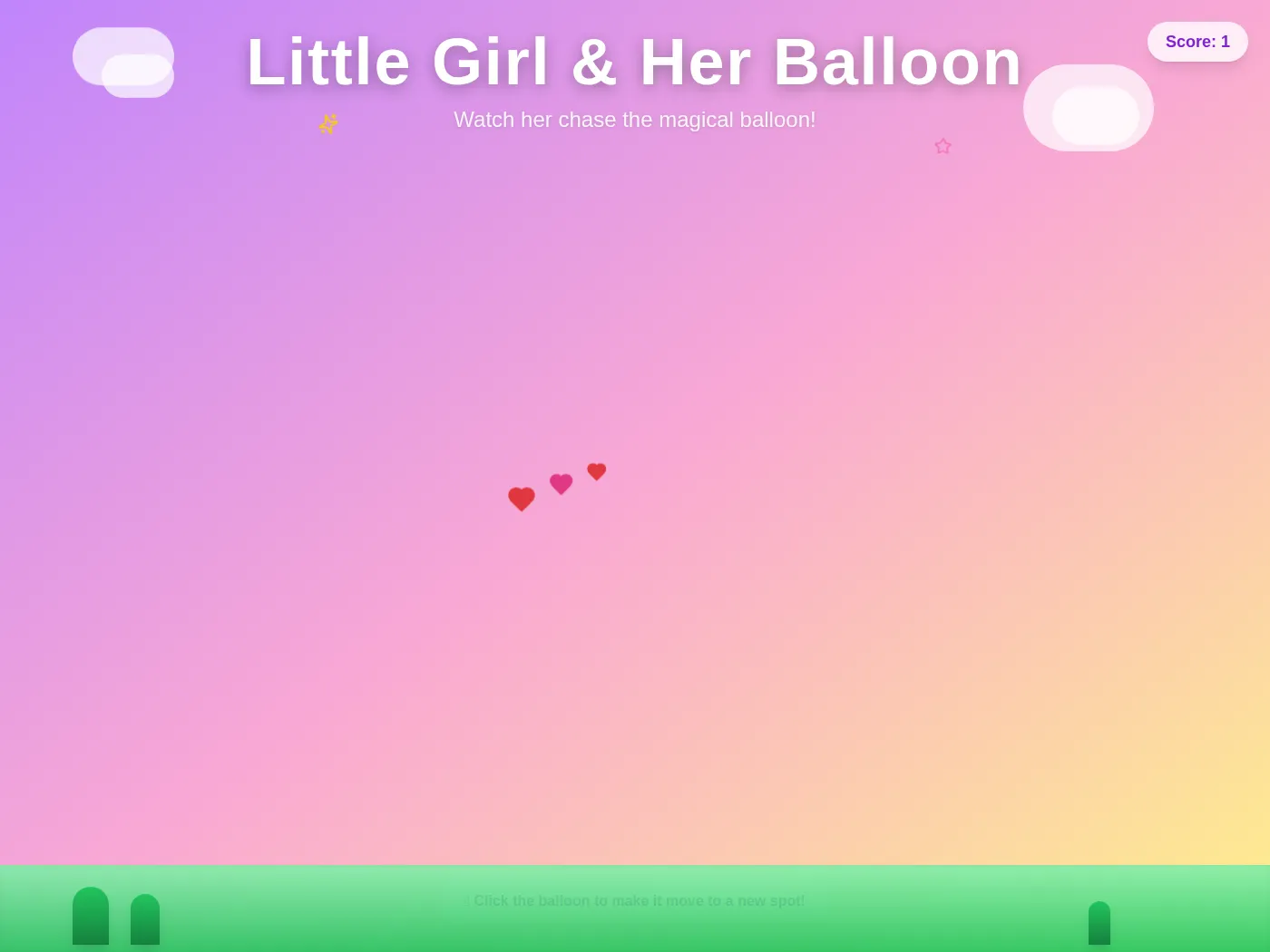 Little Girl Chasing Balloon