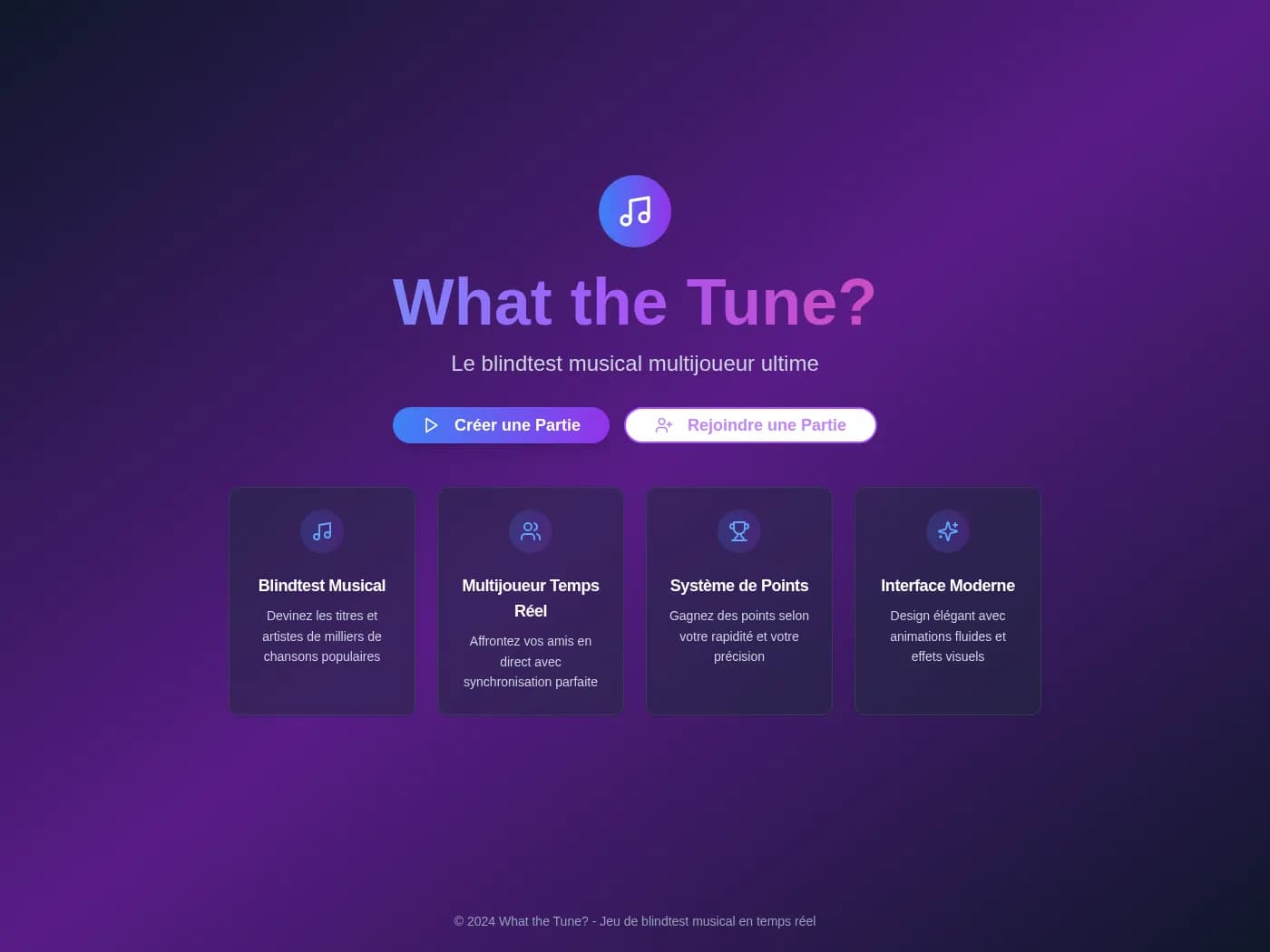 What the Tune? Blindtest Game Clone