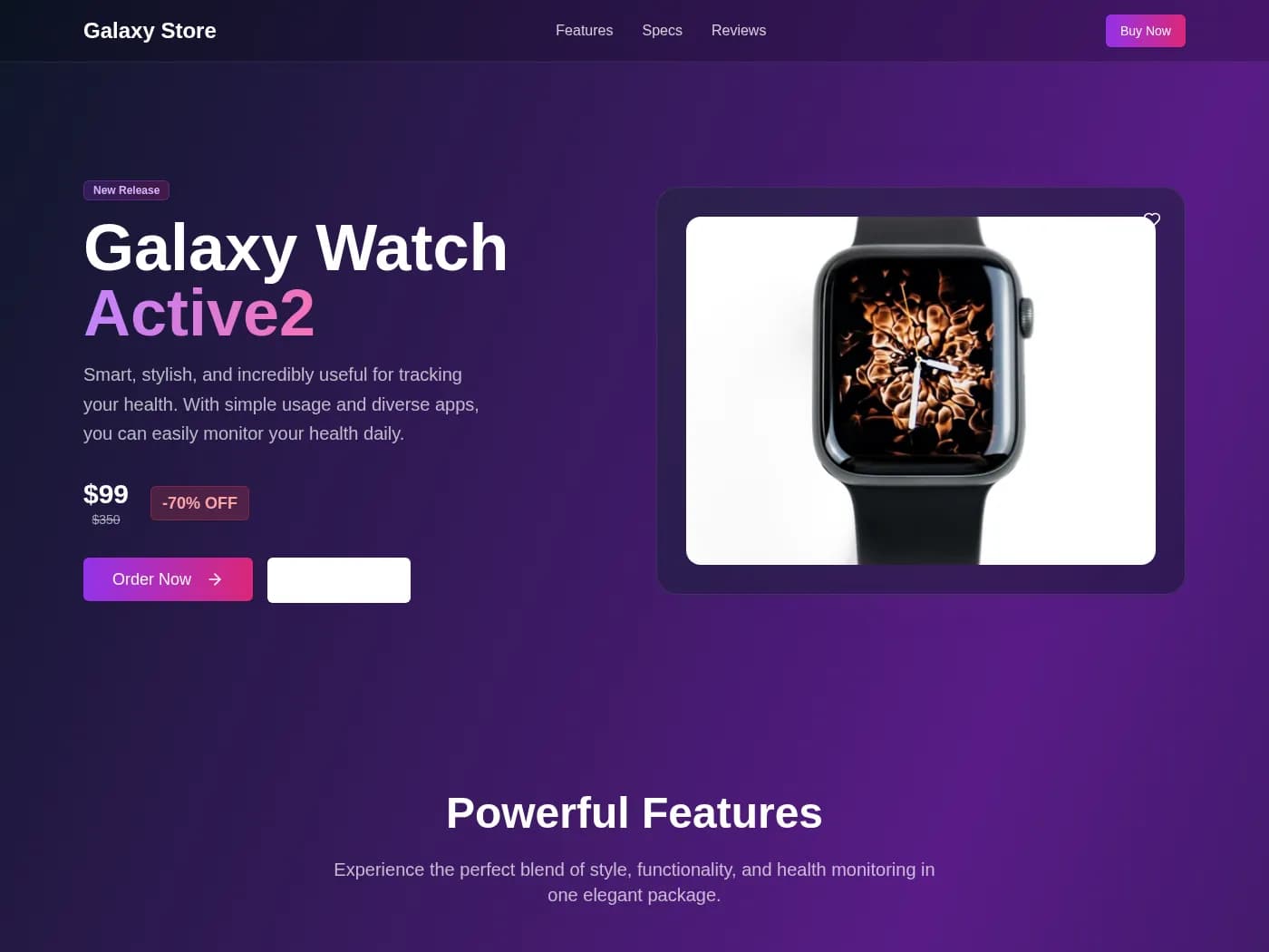Galaxy Watch Active2 Info