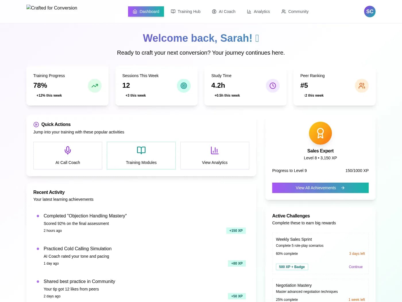 AI-Powered B2B Sales Training Platform