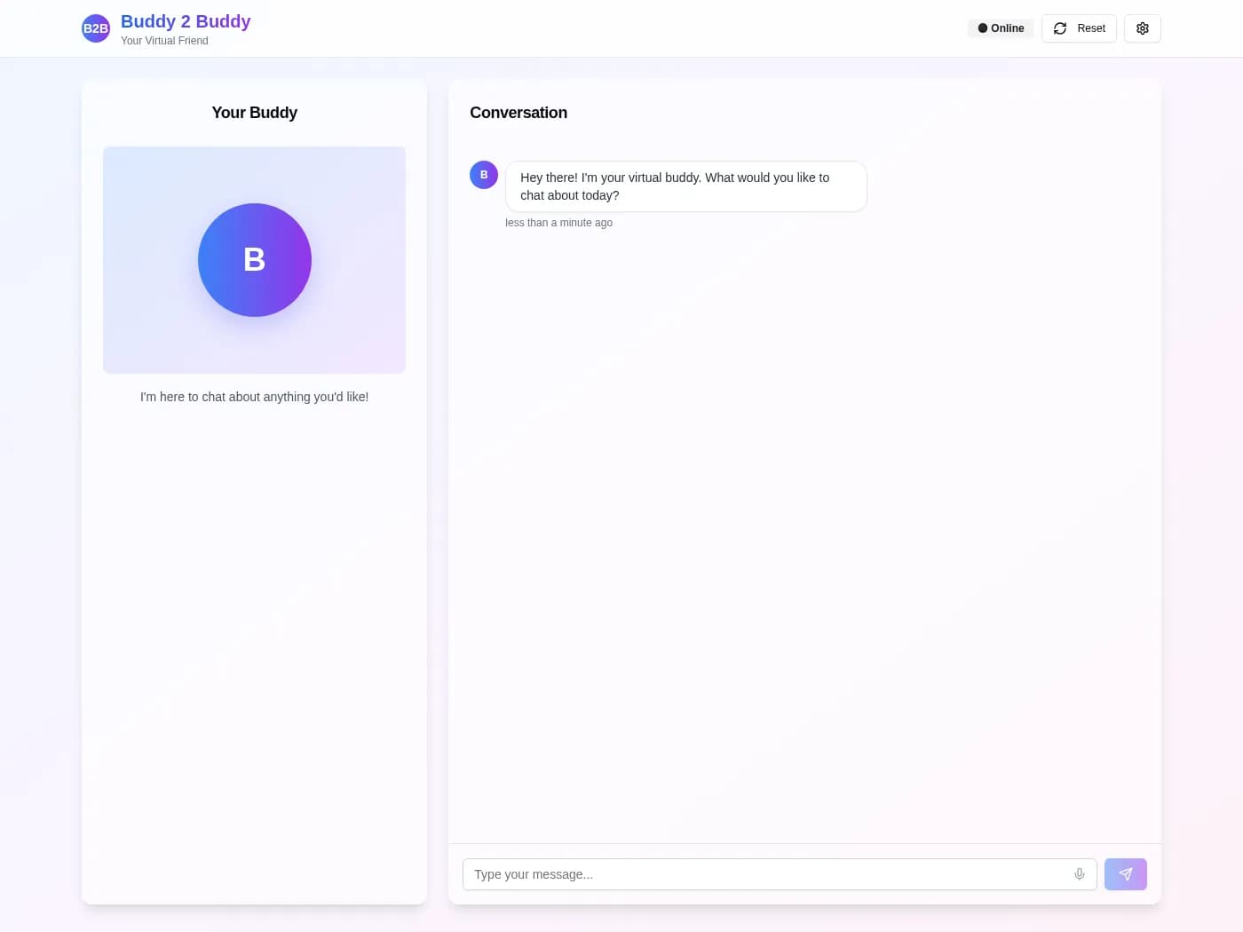 Buddy 2 Buddy - Virtual AI Friend