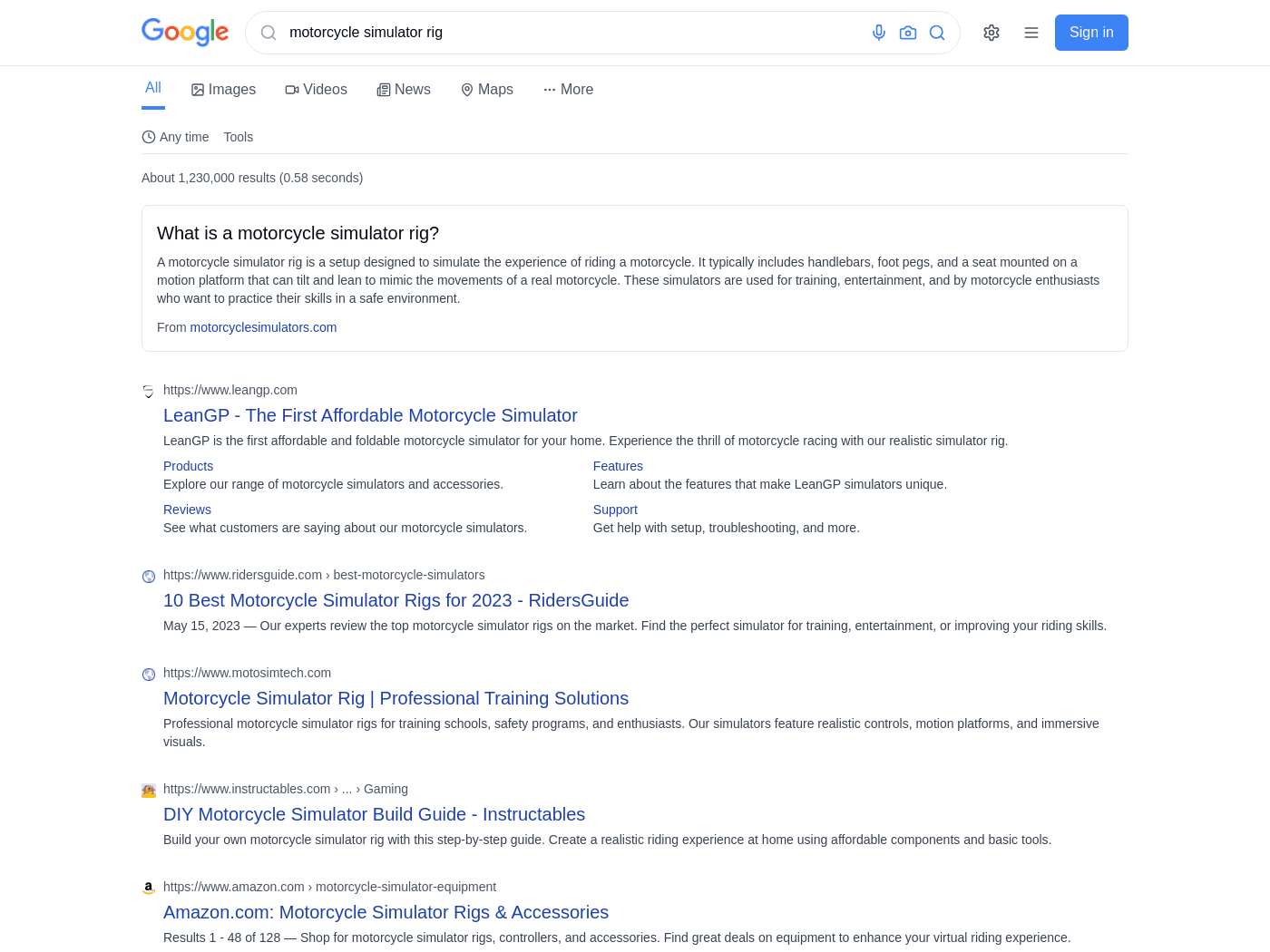 Google Search Motorcycle Simulator Rig Clone