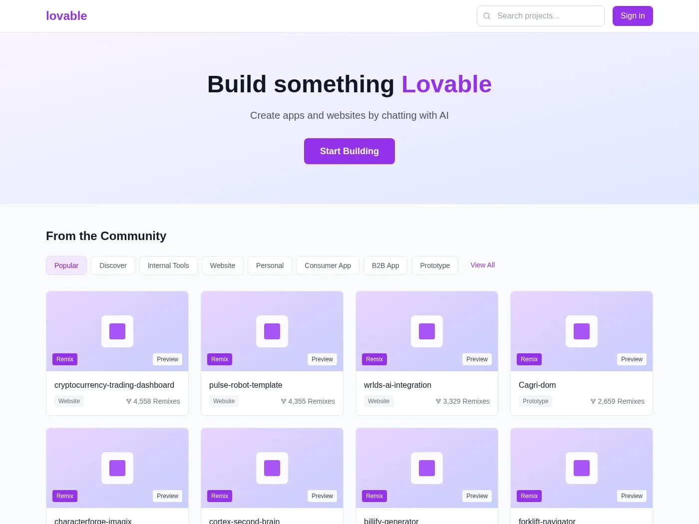 Lovable.dev Clone