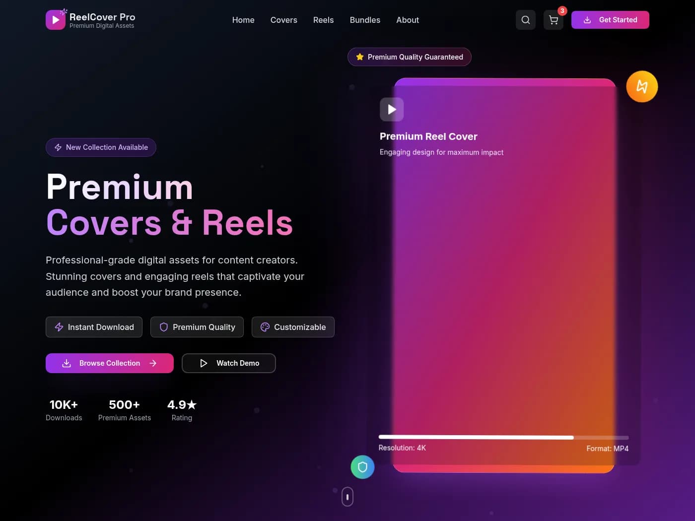 Animated Dark Style Header for Elementor