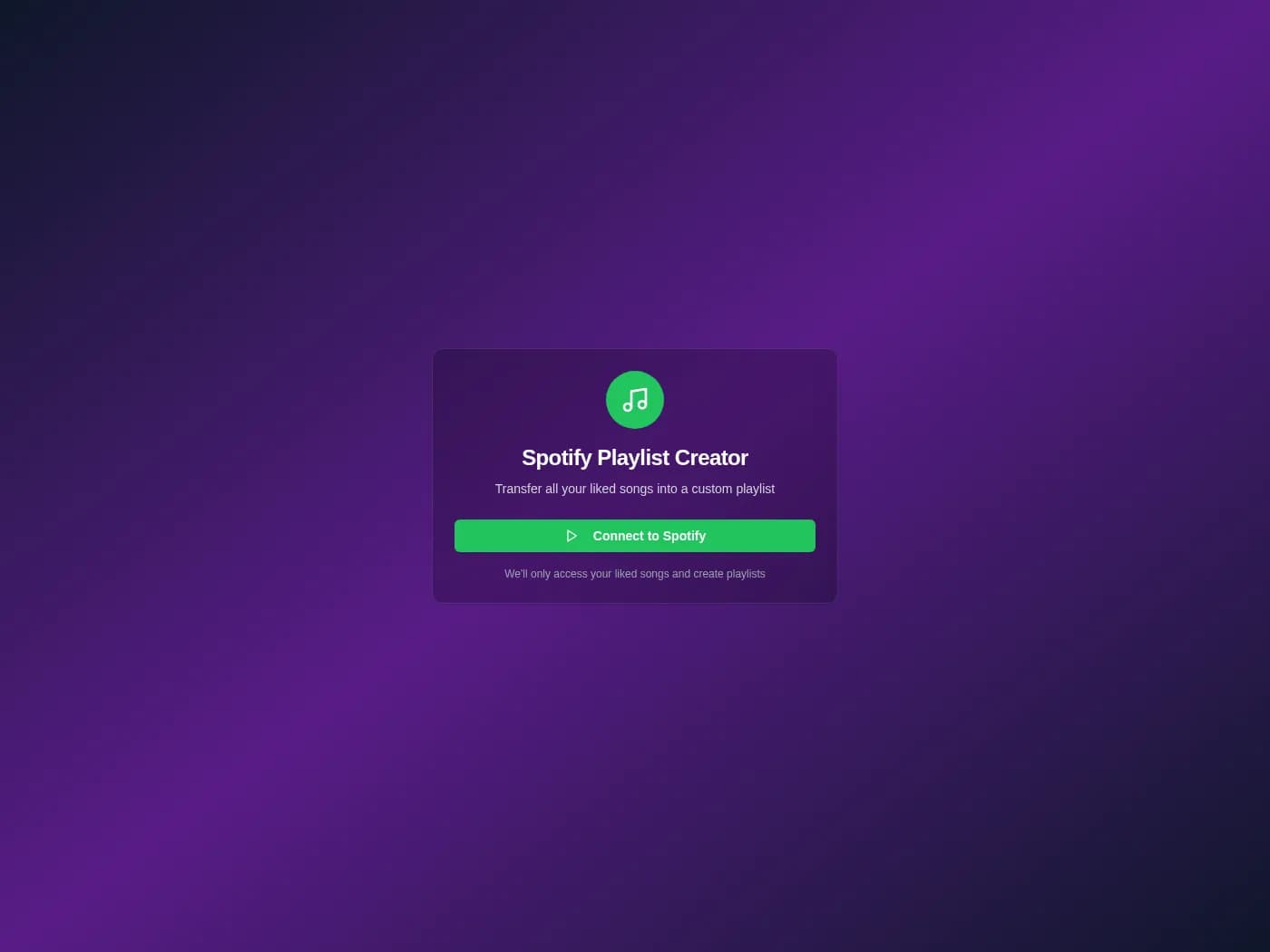Spotify Liked Songs to Playlist