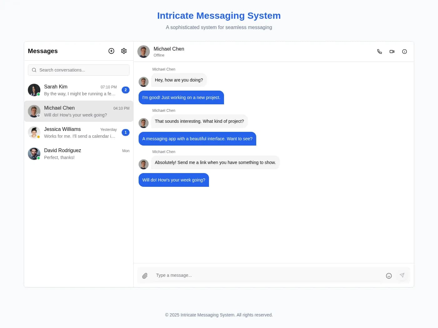 Intricate Messaging System