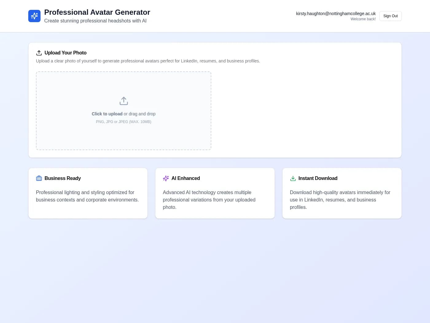 Professional Avatar Generator
