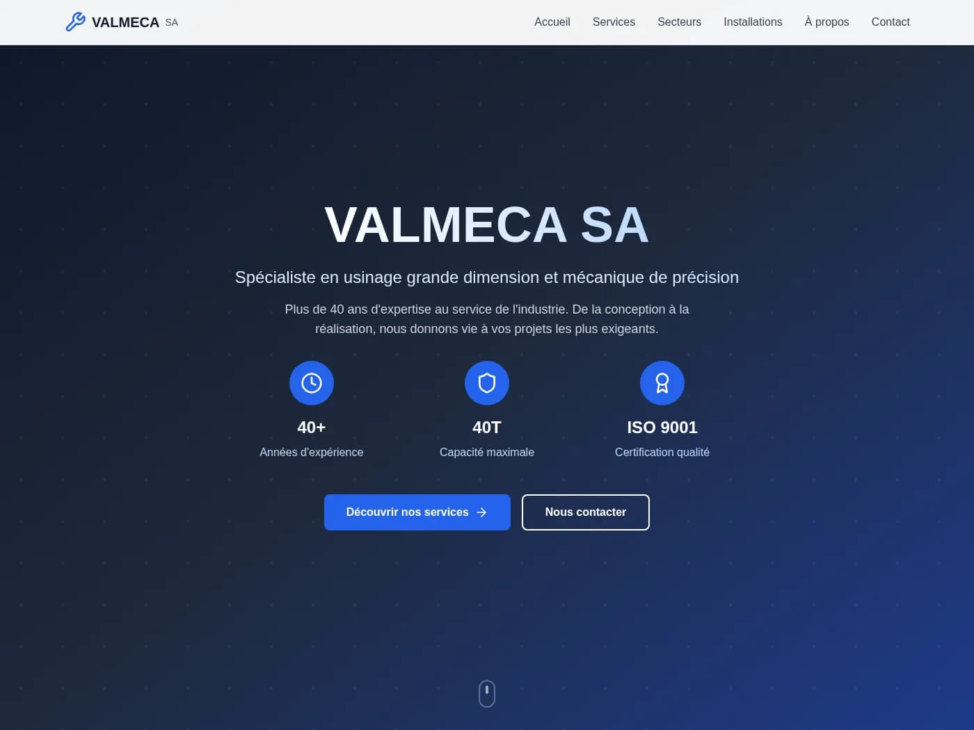 Valmecasa Website Modernization