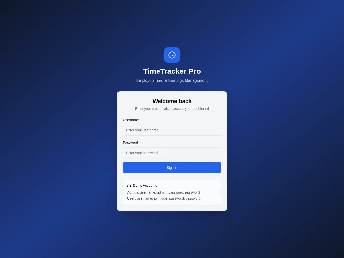 Employee Time and Earnings Manager