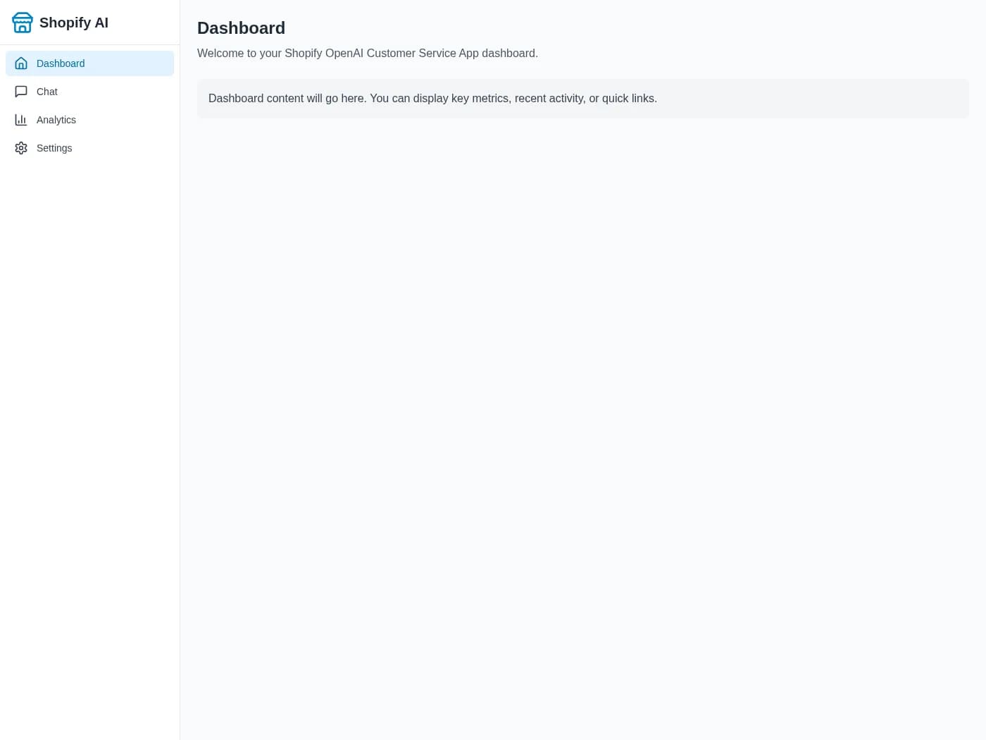 Shopify OpenAI Customer Service App