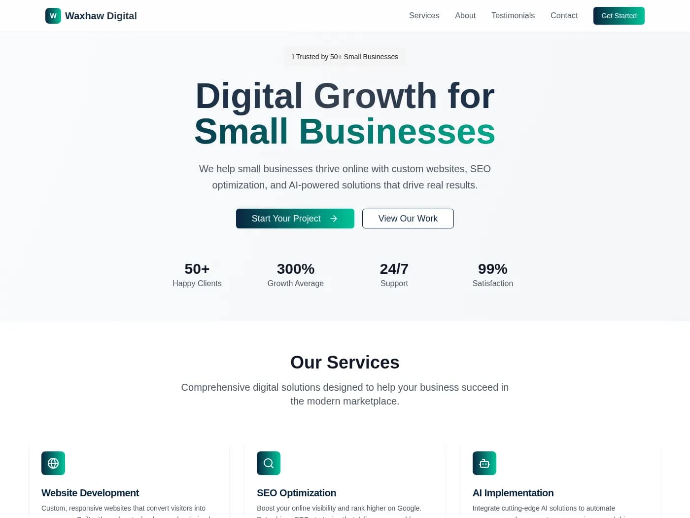 Waxhaw Digital Agency Website