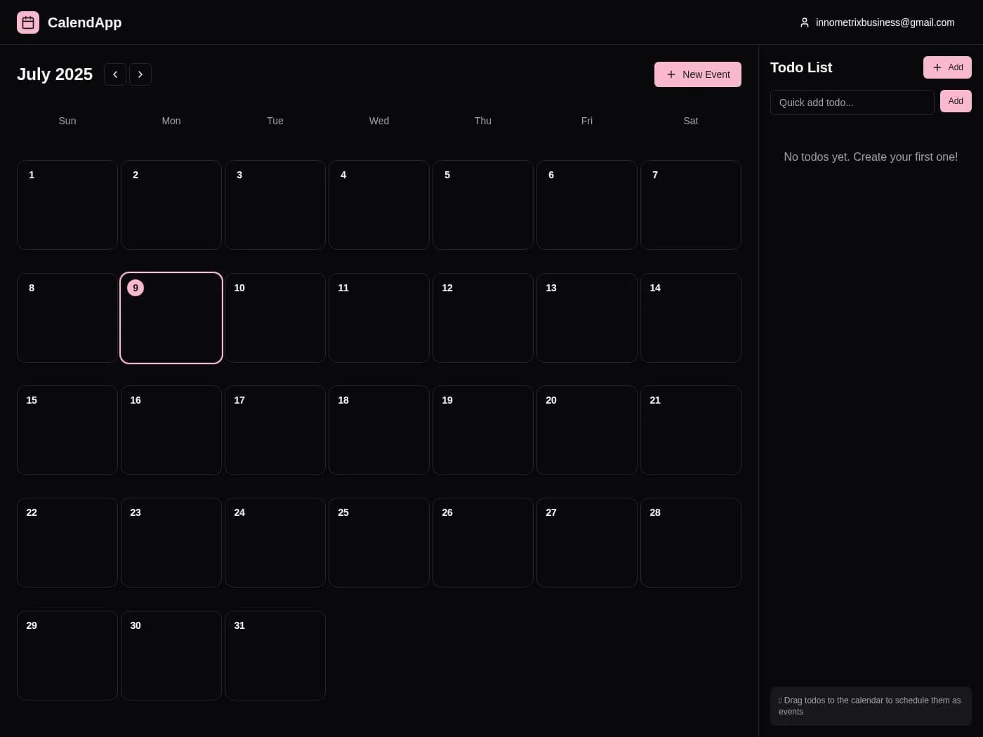 CalendApp - Modern Productivity Calendar