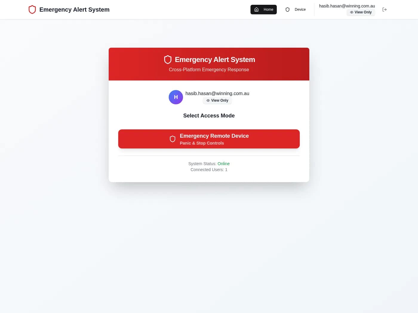 Cross-Platform Emergency Alert System