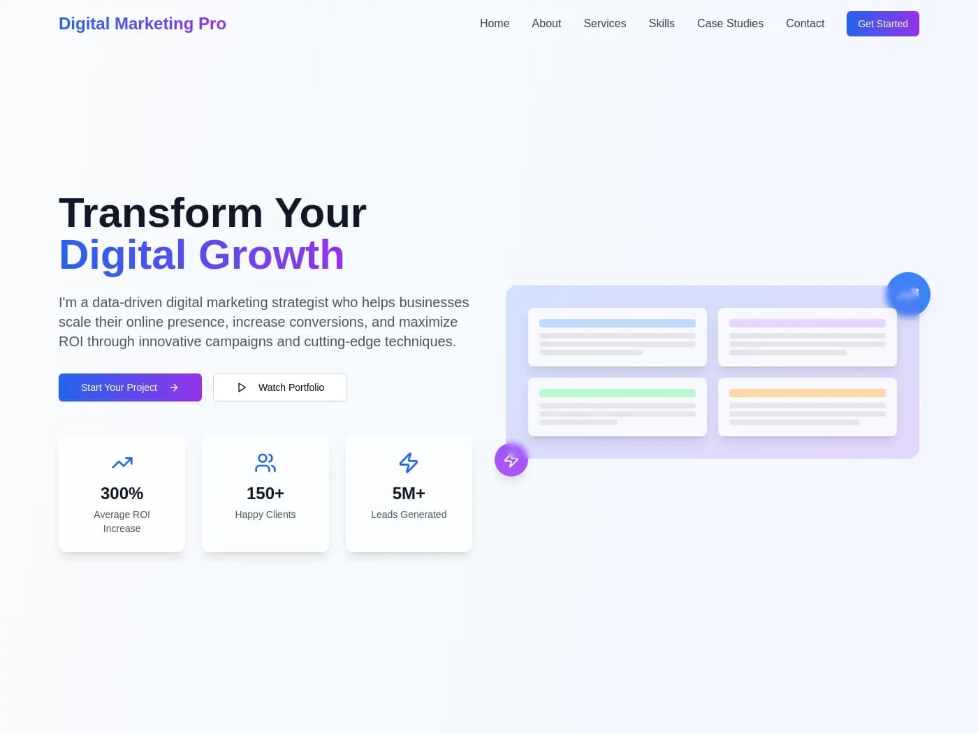 Digital Marketing Professional Portfolio