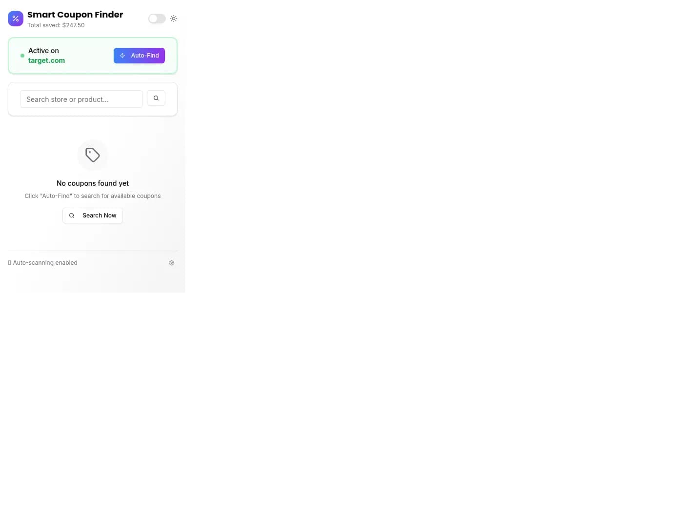 Smart Coupon Finder Browser Extension