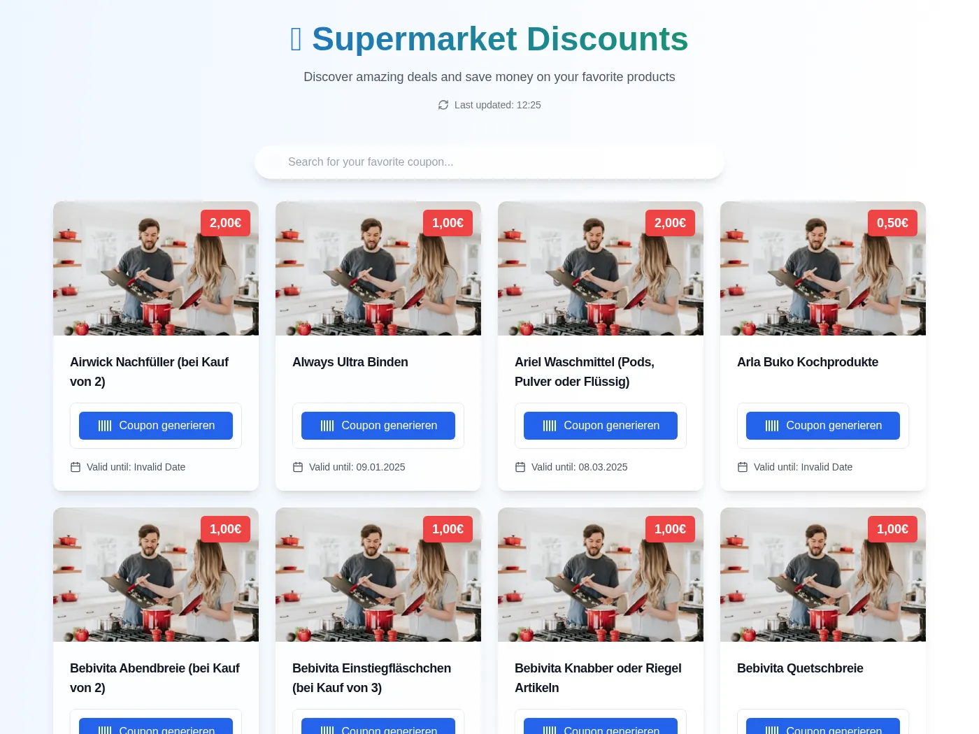 Supermarket Discount Display Website
