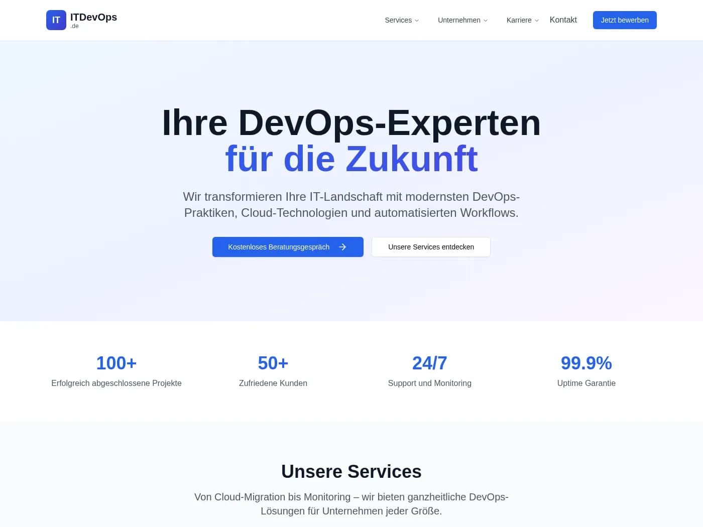 ITDevOps.de Website Redesign