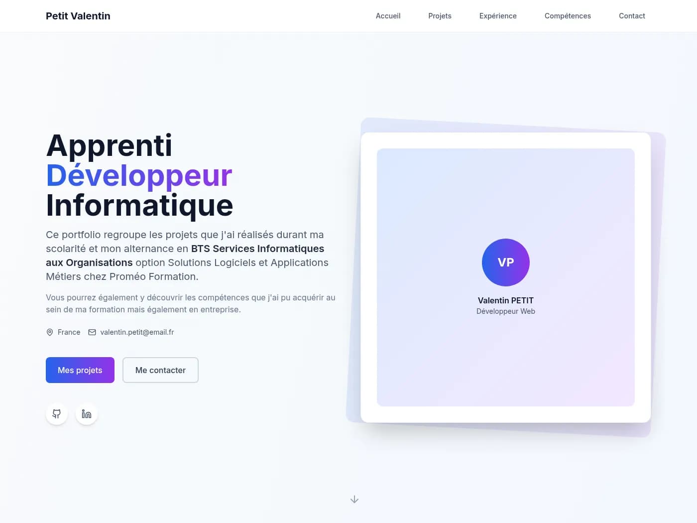 Petit Valentin Website