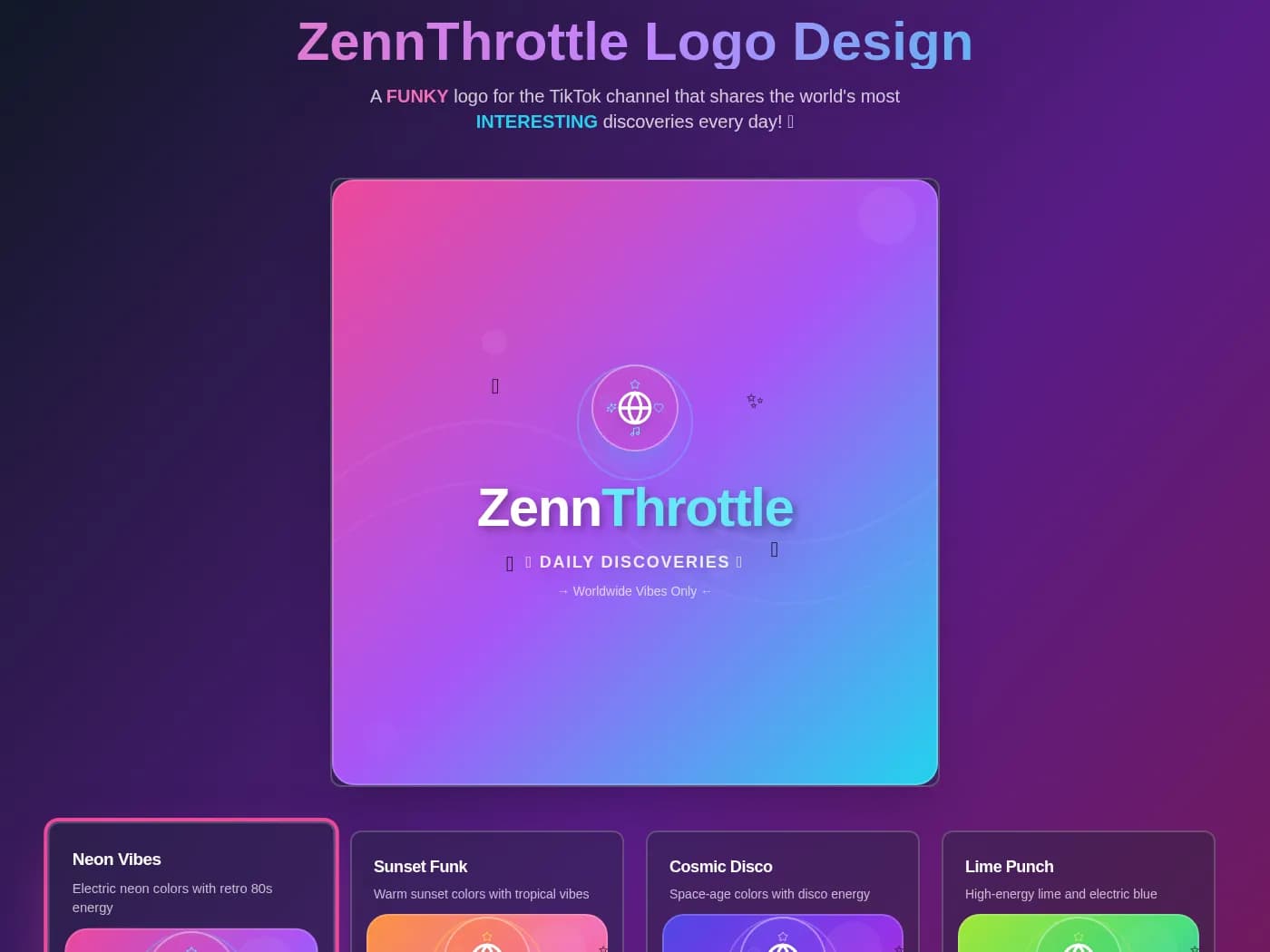 ZennThrottle TikTok Channel Logo Design