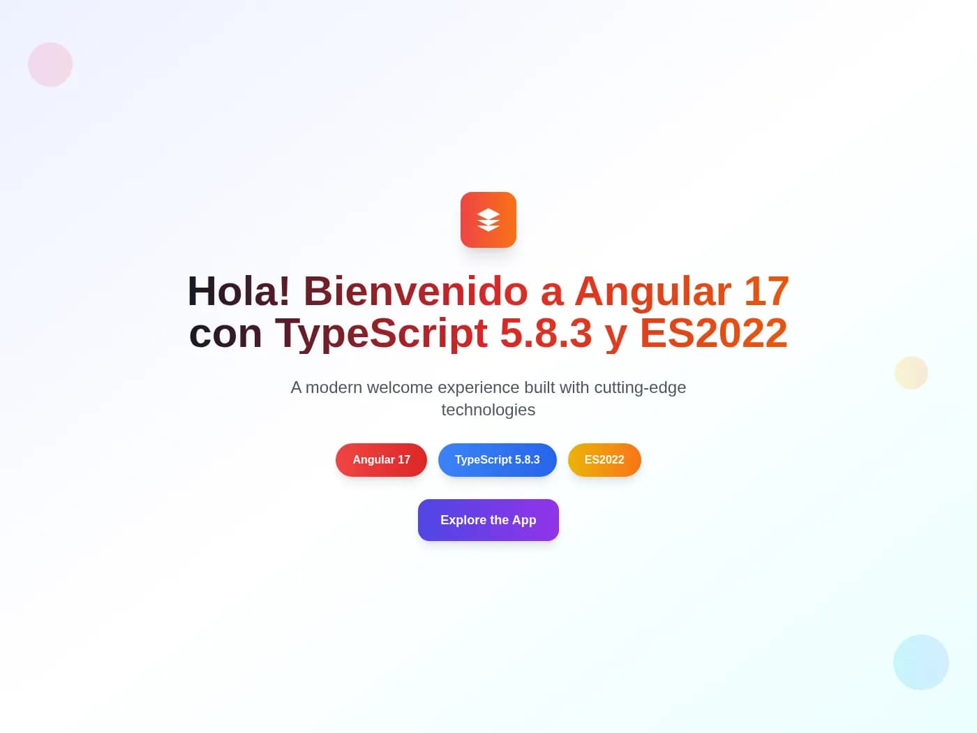 Angular Welcome App
