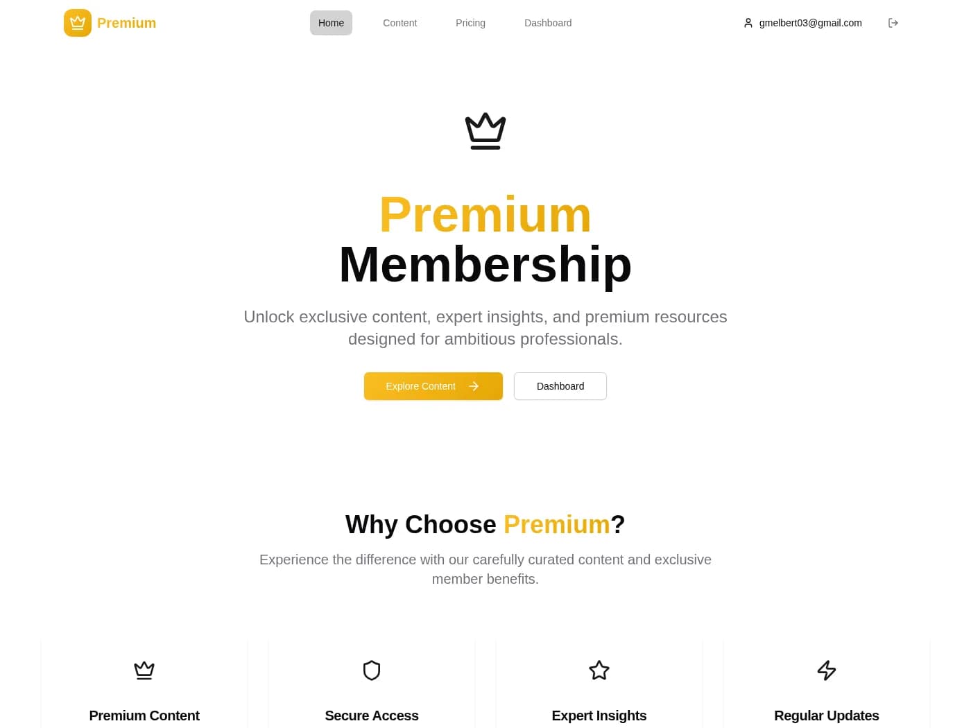 Premium Membership Content Platform