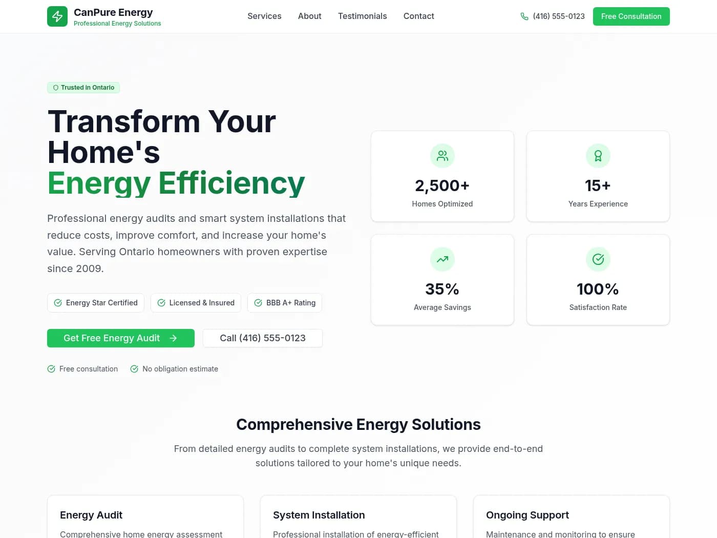 CanPure Energy Audit and Installation
