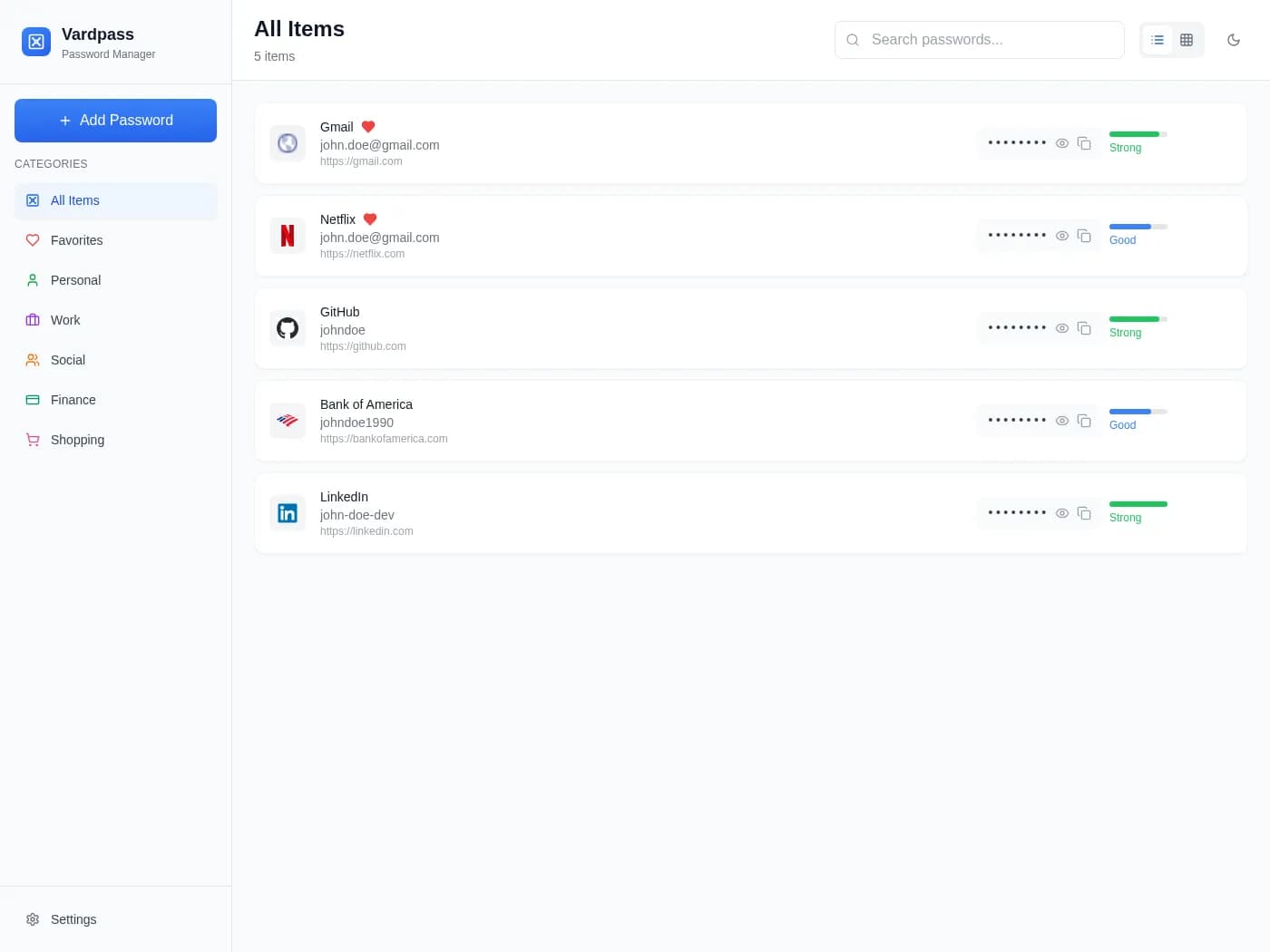 Scandinavian Style Password Manager