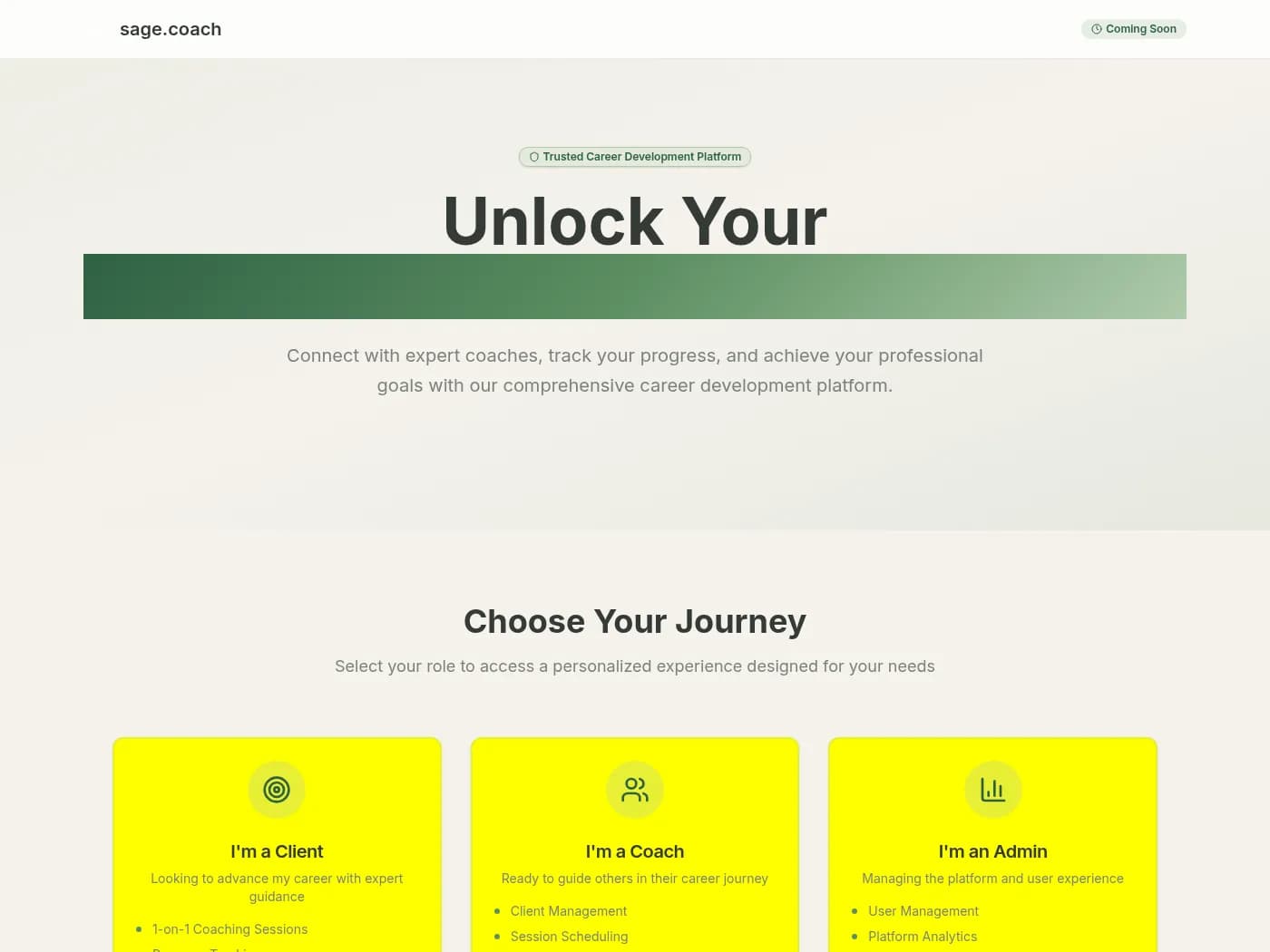 Sage Coach Career Coaching Platform