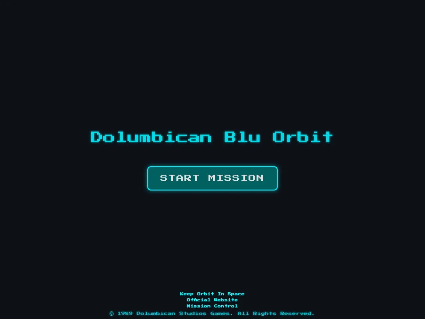 Dolumbican Blu Orbit Space Mission Game