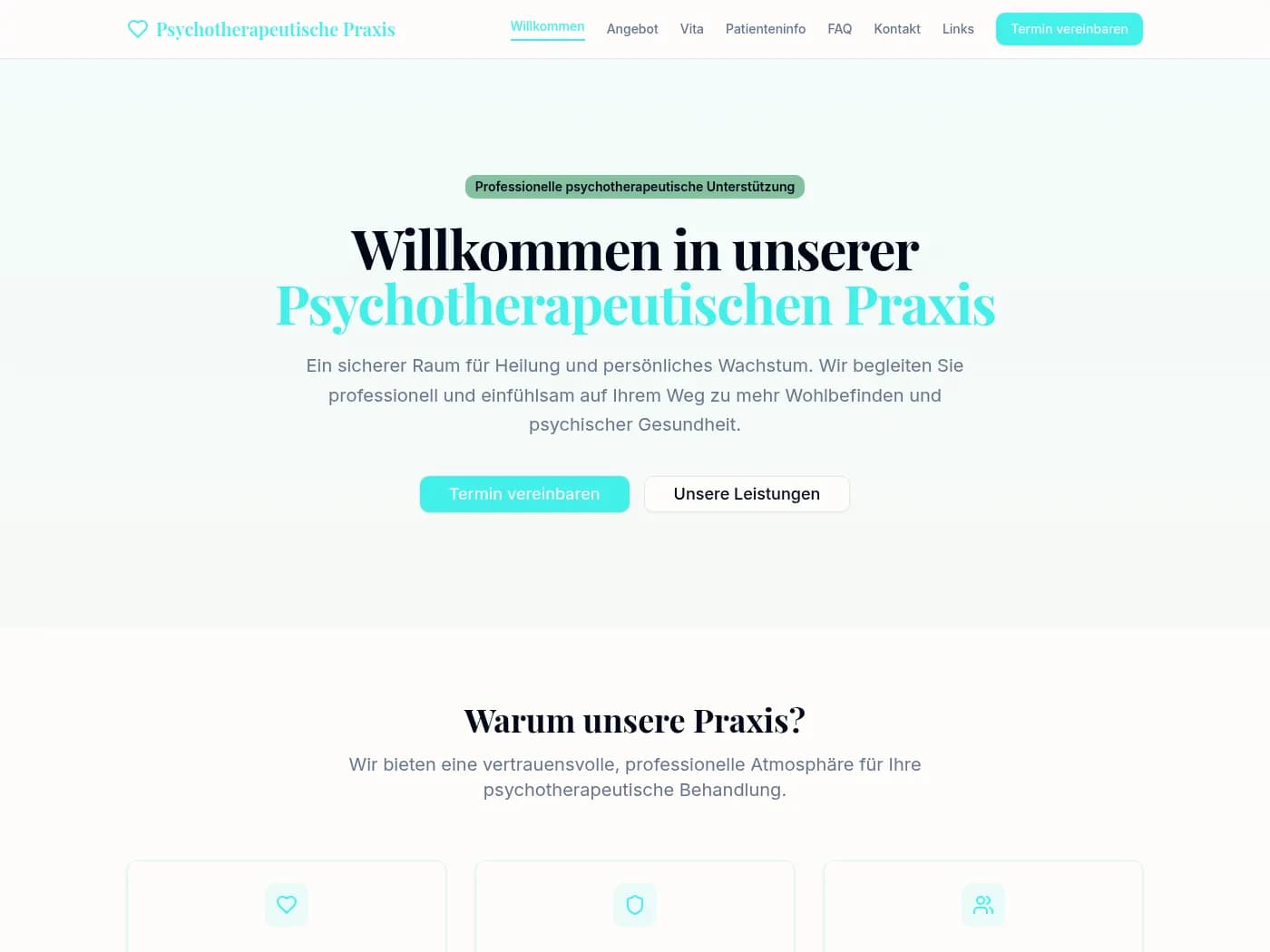Psychotherapist Practice Website Redesign