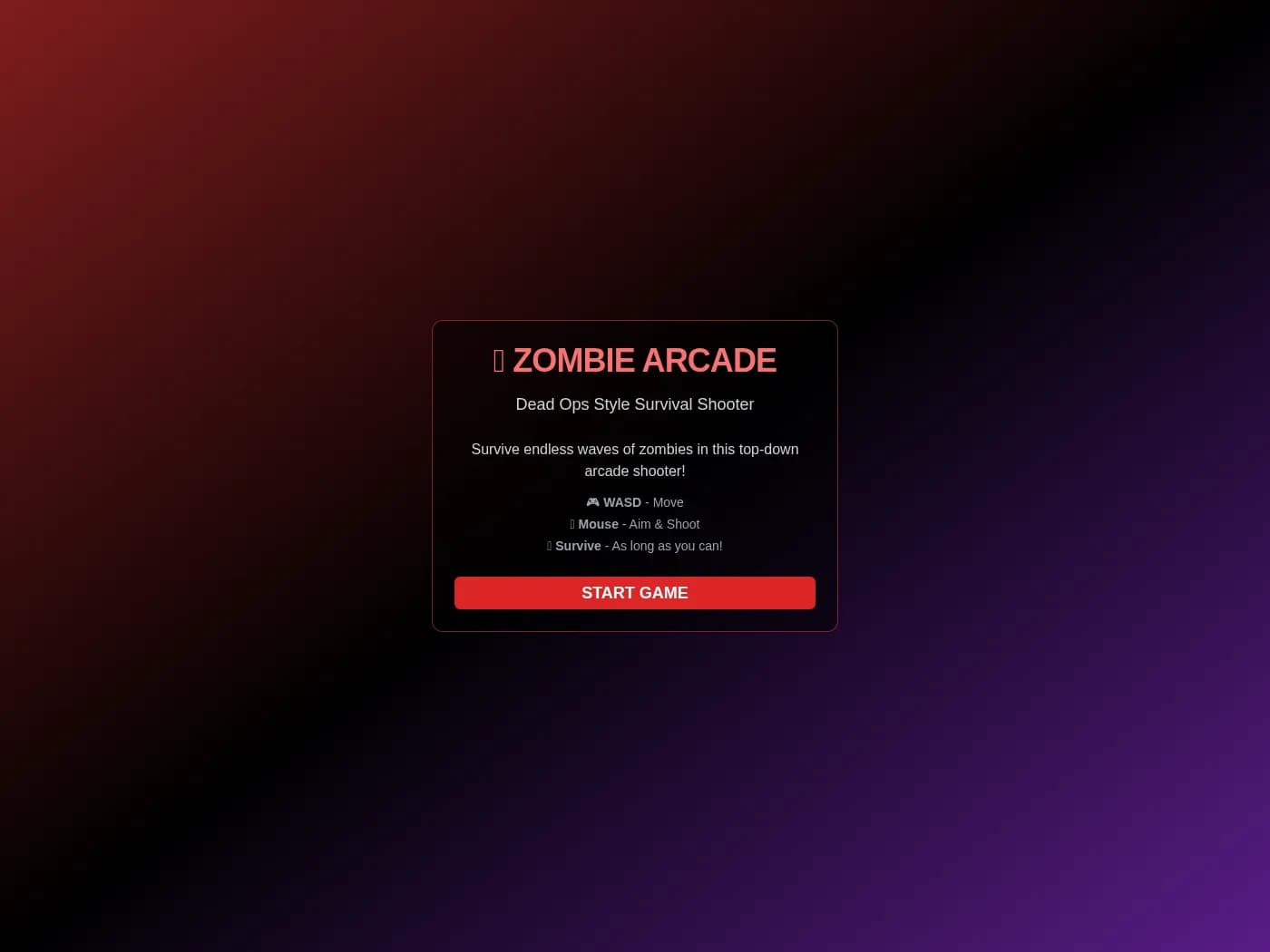 Zombie Arcade Shooter Game