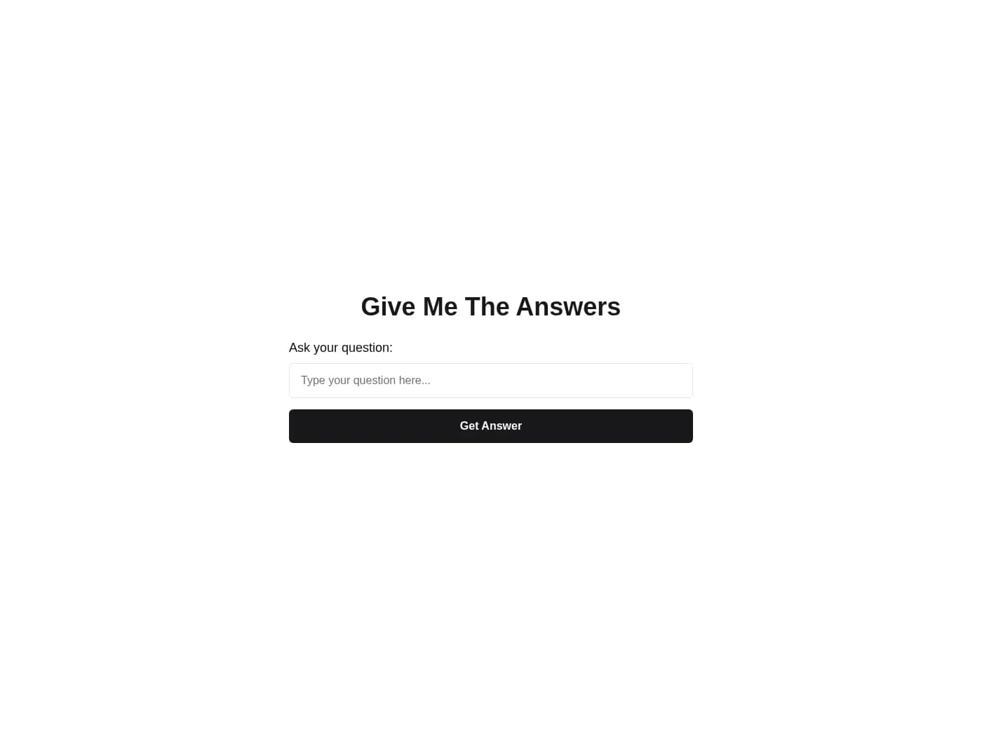Give Me The Answers