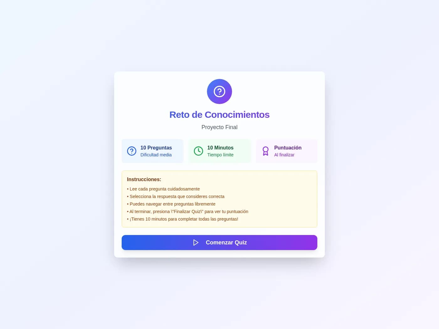 Reto de Conocimientos Proyecto Final
