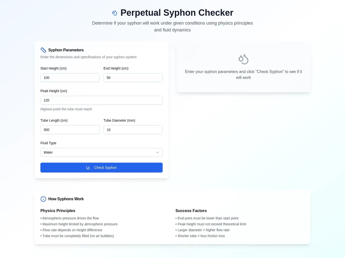 Perpetual Syphon Checker